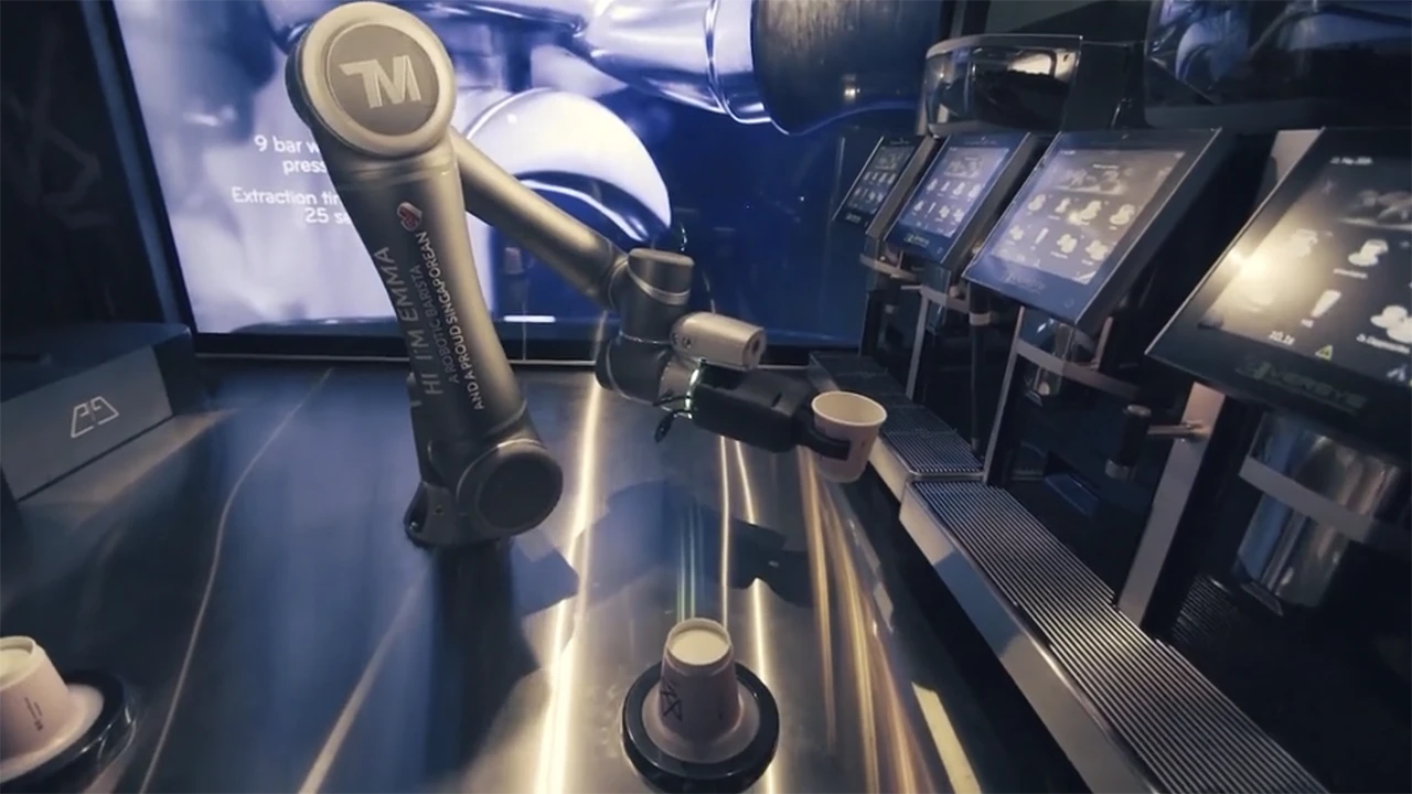 Coffee shop barista robotics - Techman Robot UK - LG Motion